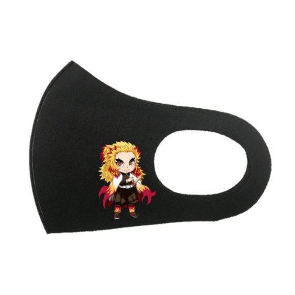 Custom | Accessories | Rengoku Face Mask Washable Reusable Demon Slayer ...